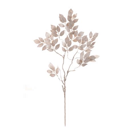 Glittered Leaf Spray Set Of 6 Sauders Nursery Llc