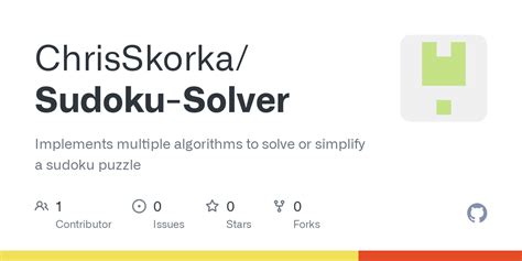 github chrisskorka sudoku solver implements multiple algorithms to solve or simplify a sudoku