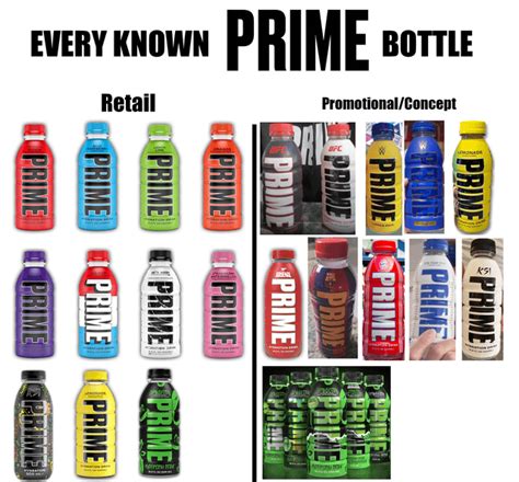 Updated List Of All Prime Bottles R Prime
