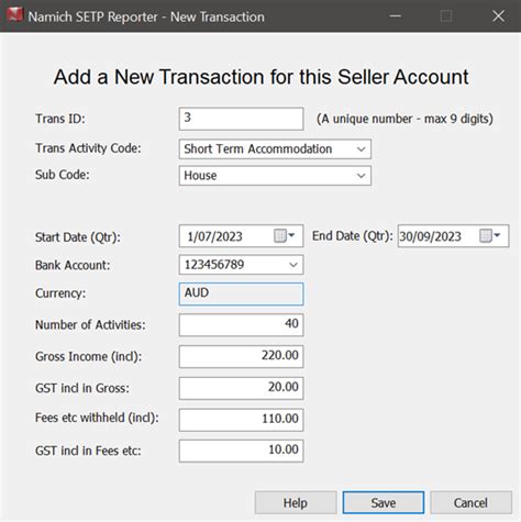 Add Transaction Screen