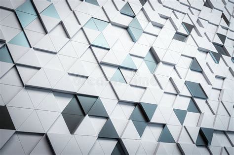 An Abstract Geometric Pattern Of Three Dimensional Triangular Shapes On A Modern Backdrop