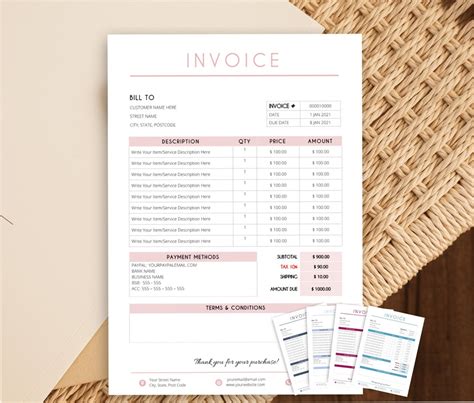 Excel Invoice Template For Small Business Business Invoice Template Word Editable Invoice