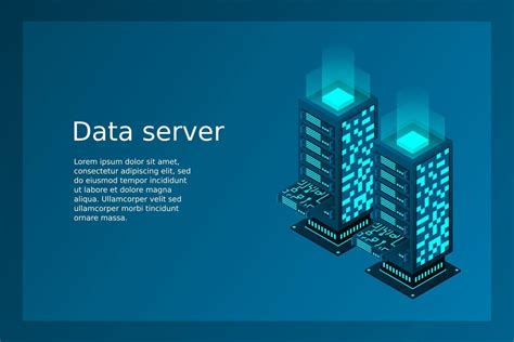 Datacenter Isometric Vector Illustration Abstract 3d Hosting Server Or Data Center Room