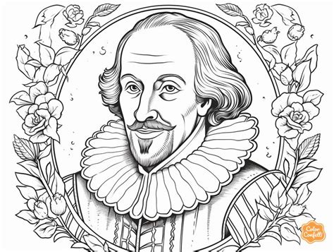 Shakespeare Coloring Page For Adults Free Printable Coloring Pages