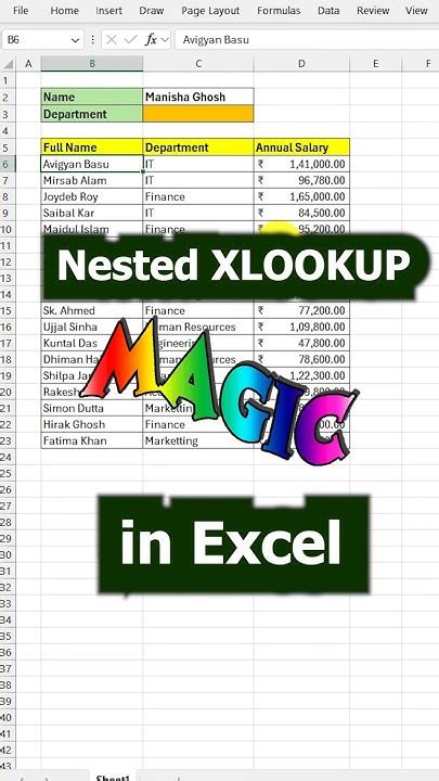 Do You Know How To Use Nested Xlookup Function In Excel‼️ Excelshorts