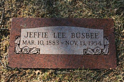 Jeffie Lee Gillespie Busbee 1883 1954 Find A Grave Memorial