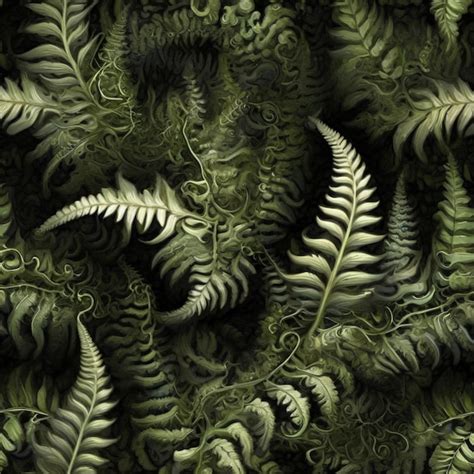 Fern Fractal Fusion Intricate Patterns Inspired By Nature Premium Ai