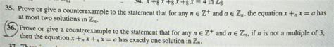 Solved Prove Or Give A Counterexample To The Statement That
