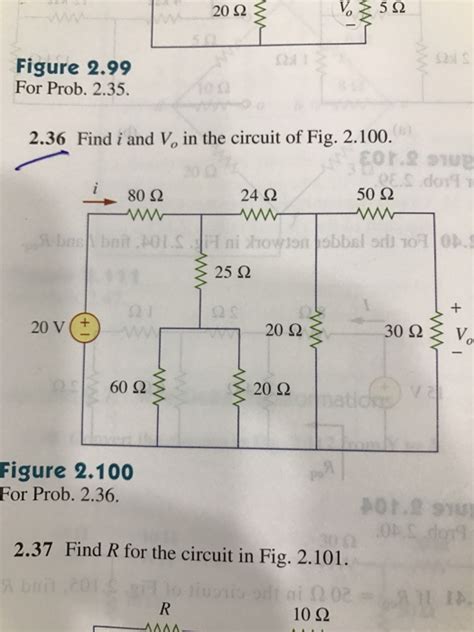 Solved Find I And V0 In The Circuit Of Fig 2100 Find R