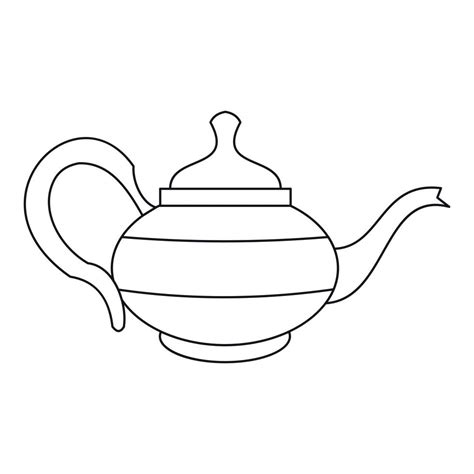 Teapot Icon Outline Style 15216359 Vector Art At Vecteezy