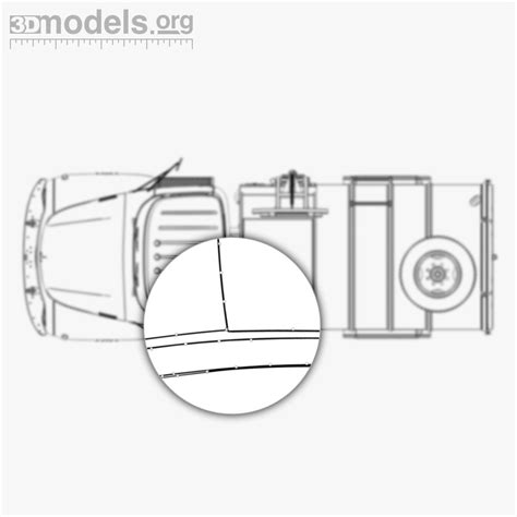 Zil 130 Garbage Truck 1994 Vector Blueprint