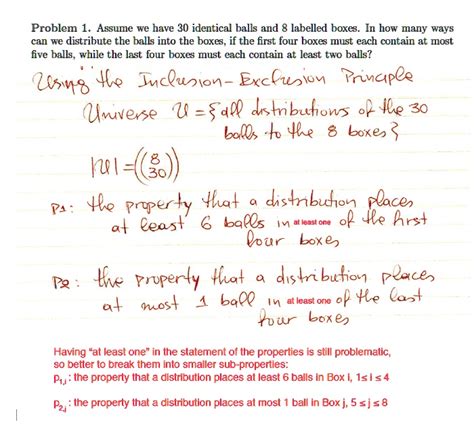 Solvedproblem 1 Assume We Have 30 Identical Balls And And Labelled