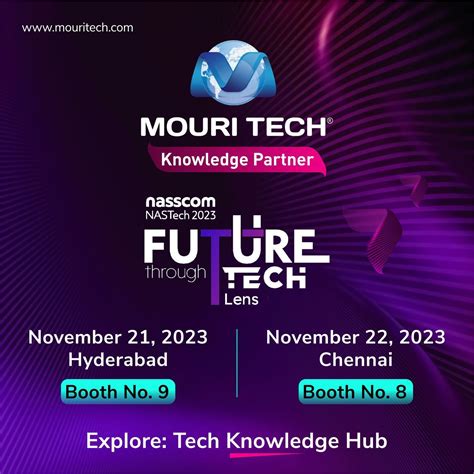 Unravel The Future Of Technology With Mouri Tech At Nasscom Nastech 2023 In Hyderabad At Booth