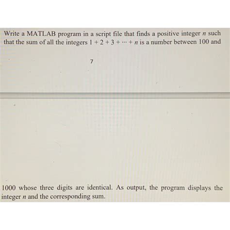 Solved Write A MATLAB Program In A Script File That Finds A Chegg