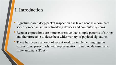 Ppt An Improved Algorithm To Accelerate Regular Expression Evaluation