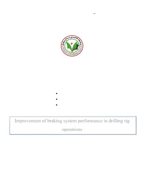 Bouzidi Younes Aouiche Houssem Triek Riyad Pdf Brake Clutch
