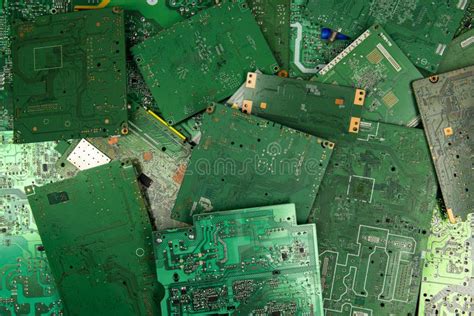 Electronic Circuit Board Close Up Computer Motherboard With Electrons Stock Image Image Of