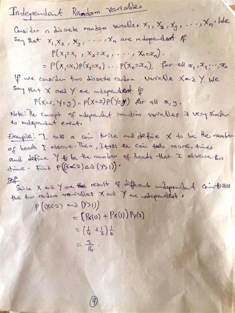 Independent Random Variables Pdf