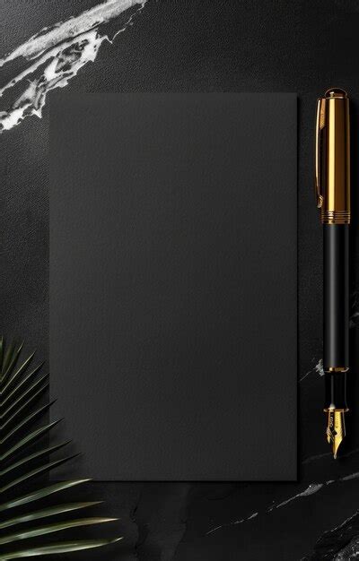 Modern Clean Black Blank Document Template Premium Ai Generated Image