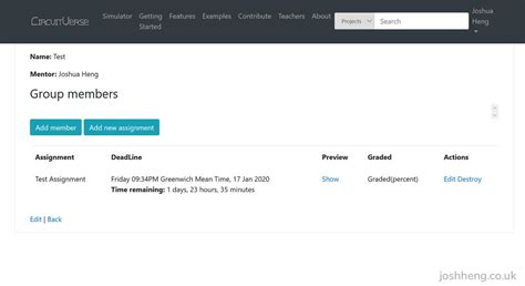 Creating Logic Circuits In Circuitverse Josh Heng