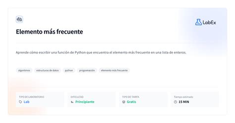 dominando el elemento más frecuente en python labex