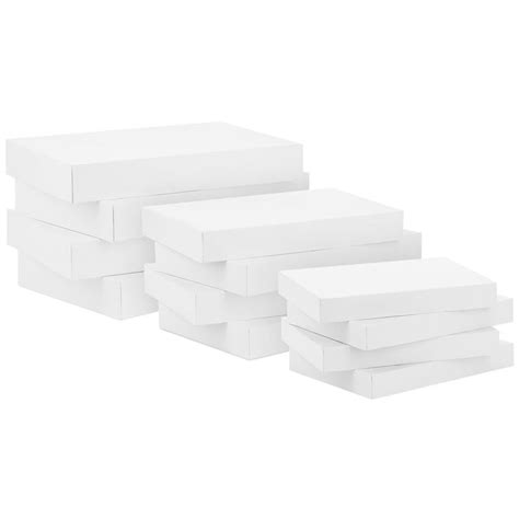 White 12 Pack Small Medium And Large T Boxes Assortment T