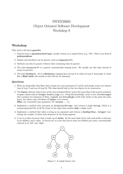 Week9 Workshop Questions Related To Collections And Maps The