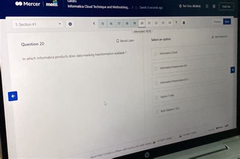 Question 20 In Which Informatica Products Does Data Masking