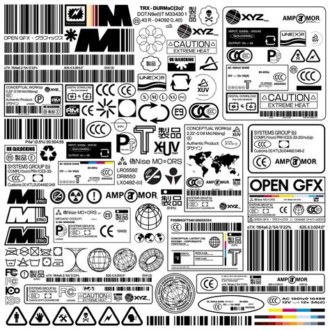 Label Asset Pack Vol 01 Graphic Design Posters Texture Graphic