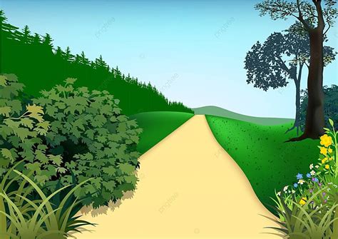 Landscape Shrub Background Flowers Vector Shrub Background Flowers