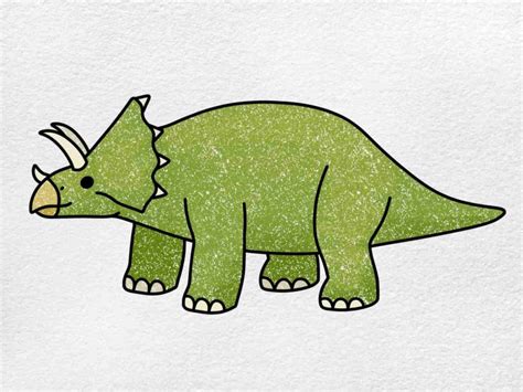 Triceratops Drawing Easy Helloartsy