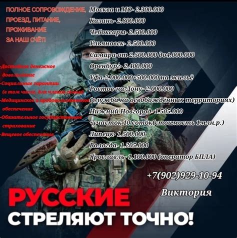 Служба по контракту •СВО• Служба по контракту Устройство в любую точку России Полное