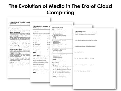 The Evolution Of Media In The Era Of Cloud Computing Made By Teachers