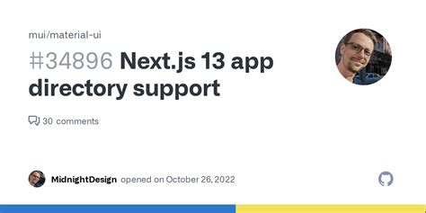next js 13 app directory support · issue 34896 · mui material ui · github
