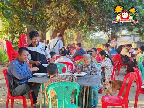 ဆားလင်းကြီးမြို့နယ်ရှိ ရက်ရှည်စစ်ရှောင်စခန်းတစ်နေရာကို ထမင်းနှင့်ဟင်း လ