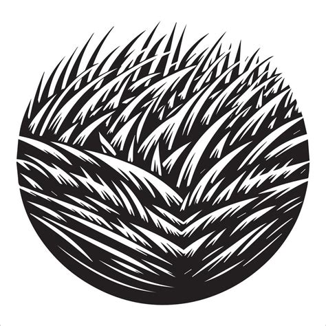 Soft Grass Silhouettes In Monochrome 53771076 Vector Art At Vecteezy