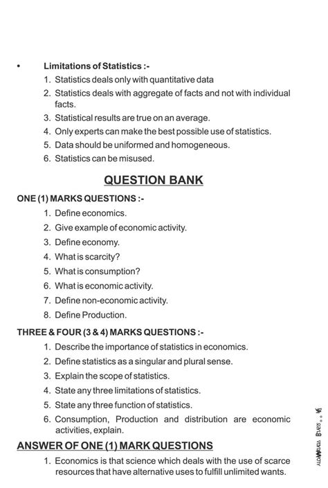Statistics For Economics Notes For Class 11 Economics Pdf Oneedu24