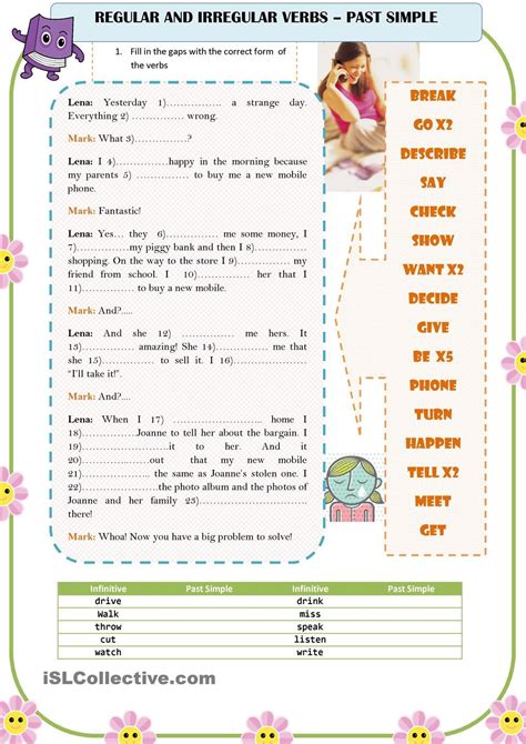 Past Simple Irregular Verbs Exercises