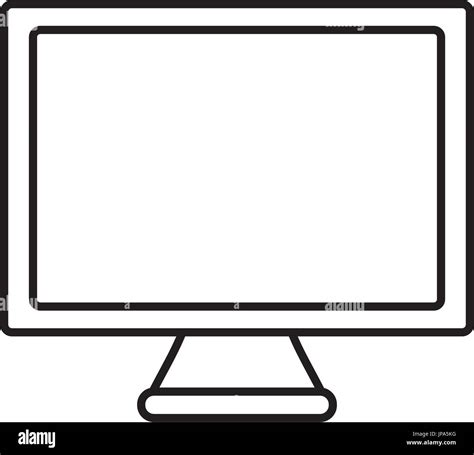 Monitor Computer Icon Over White Background Vector Illustration Stock Vector Image And Art Alamy