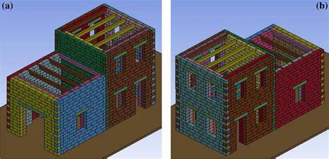 Fem Dem Numerical Model For Blind Predictions A Facades 1 3 And 5 Are Download Scientific