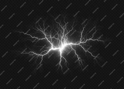 Premium Psd Lightning Isolated Transparency Background