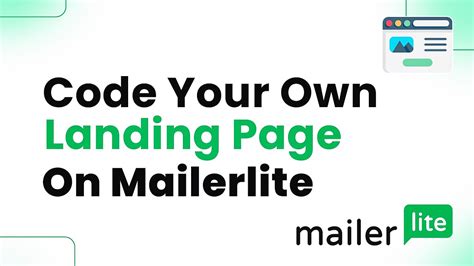 How To Code Your Own Landing Page On Mailerlite Step By Step Youtube
