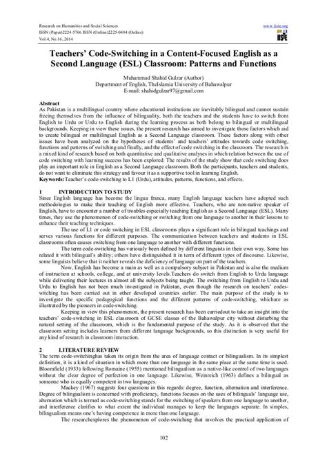 Code Switching English Language