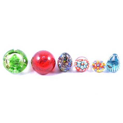 Lot 31 Small Collection Of Paperweights