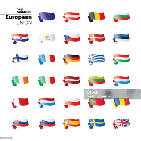 유럽 연합의 플래그입니다 벡터 일러스트입니다 0명에 대한 스톡 벡터 아트 및 기타 이미지 0명 그리스 기 Istock