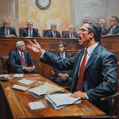 Lawyer Pointing Evidence Prompts Stable Diffusion Online