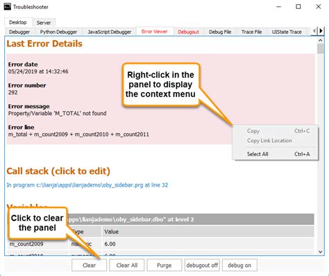 Troubleshooter Error Viewer Tab Lianjapedia