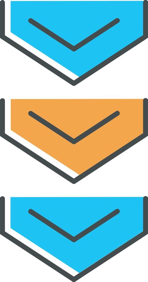 Desplazamiento Hacia Abajo Botón De Flechas Icono De Color Rgb Azul Y