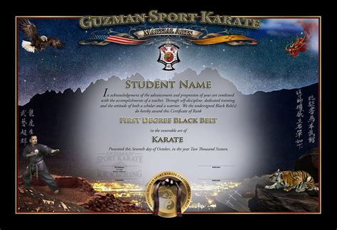 Black Belt Karate Certificate At John Parks Blog