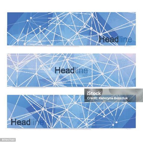 현대 벡터 배너의 과학적 설정 합니다 연결된 라인 및 점 Dna 분자 구조입니다 과학 벡터 배경입니다 의료 Tecnology 화학 디자인 Dna에 대한 스톡 벡터 아트 및